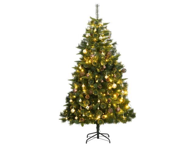 Click here for vidaXL Artificial Hinged Christmas Tree 300 LEDs a... prices