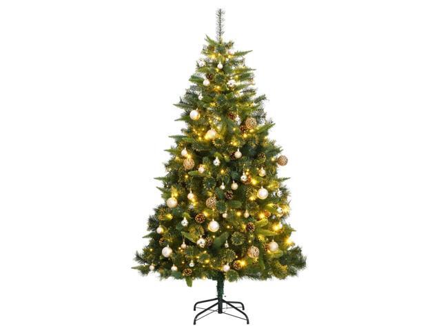 Click here for vidaXL Artificial Hinged Christmas Tree 300 LEDs a... prices