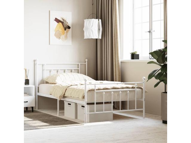 Click here for vidaXL Bed Frame with Headboard and Footboard Meta... prices