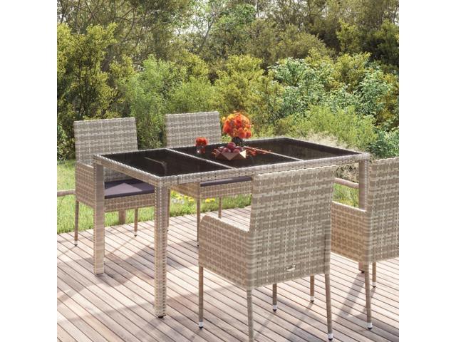Click here for vidaXL Table Outdoor Patio Wicker Side Table with... prices