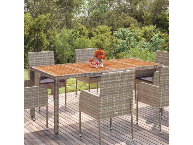 Click here for vidaXL Table Outdoor Patio Wicker Side Table with... prices