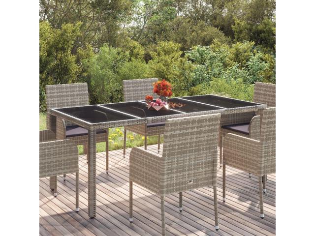 Click here for vidaXL Table Outdoor Patio Wicker Side Table with... prices