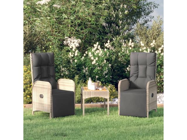 Click here for vidaXL Reclining Chair 2 Pcs Wicker Armchair with... prices