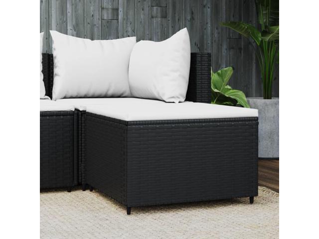 Click here for vidaXL Patio Ottoman Patio Wicker Footstool with C... prices