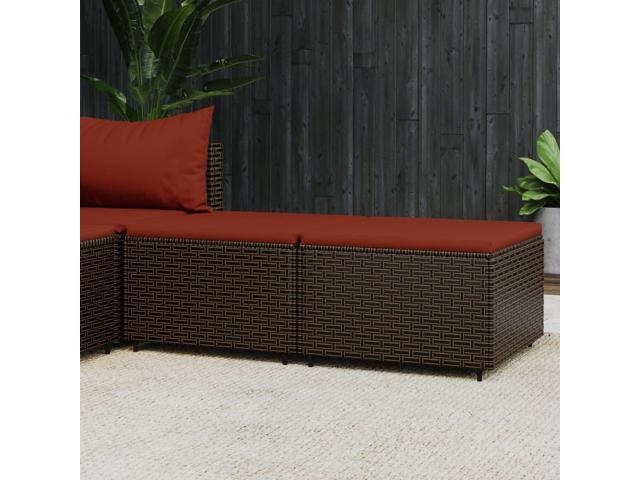 Click here for vidaXL Patio Ottomans 2 Pcs Wicker Footstool with... prices