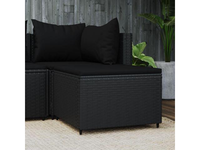 Click here for vidaXL Patio Ottoman Patio Wicker Footstool with C... prices