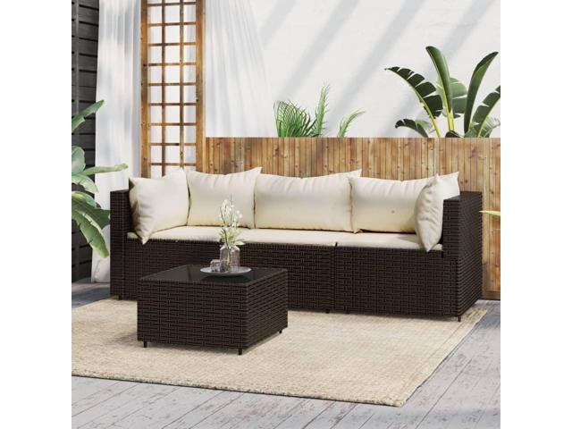 Click here for vidaXL Patio Furniture Set 4 Piece Patio Sofa with... prices