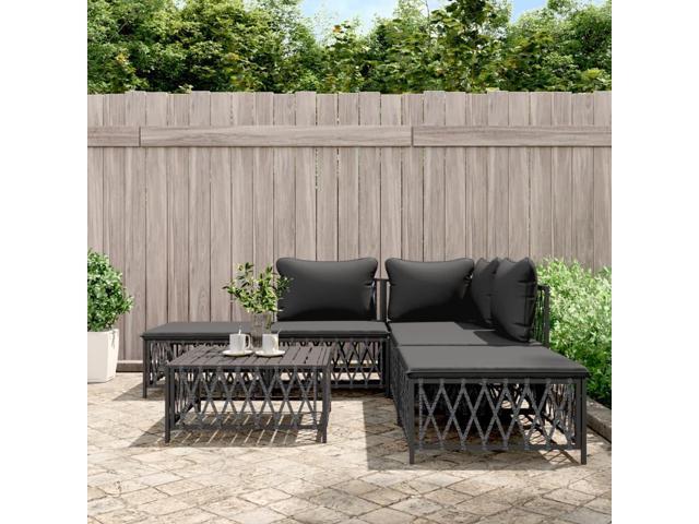 Click here for vidaXL Patio Furniture Set 6 Piece Sectional Sofa... prices