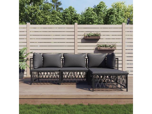 Click here for vidaXL Patio Furniture Set 4 Piece Sectional Sofa... prices