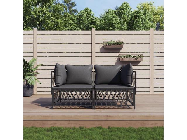 Click here for vidaXL Patio Furniture Set 2 Piece Loveseat with C... prices