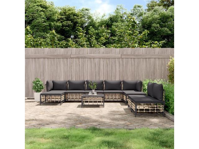 Click here for vidaXL Patio Furniture Set 10 Piece Sofa with Cush... prices