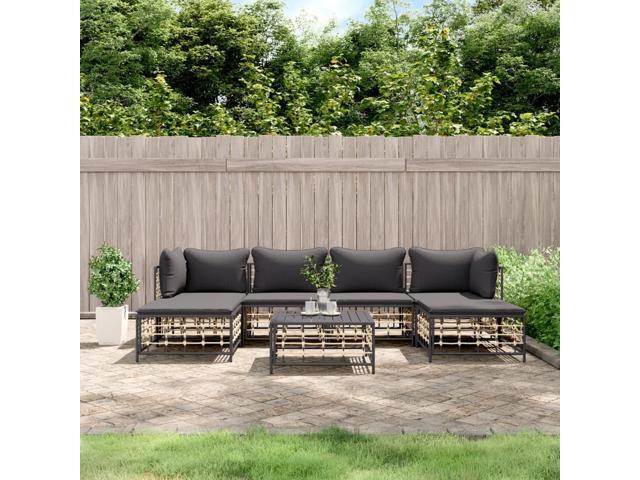 Click here for vidaXL Patio Furniture Set 7 Piece Sofa with Cushi... prices