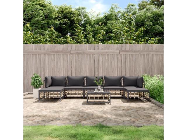 Click here for vidaXL Patio Furniture Set 8 Piece Sofa with Cushi... prices