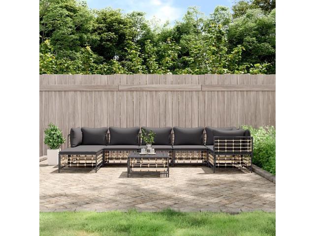 Click here for vidaXL Patio Furniture Set 8 Piece Sofa with Cushi... prices