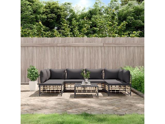 Click here for vidaXL Patio Furniture Set 7 Piece Sofa with Cushi... prices