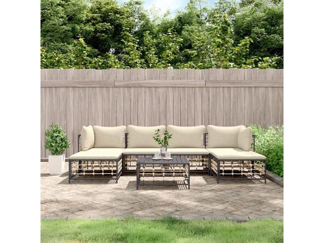 Click here for vidaXL Patio Furniture Set 7 Piece Sofa with Cushi... prices