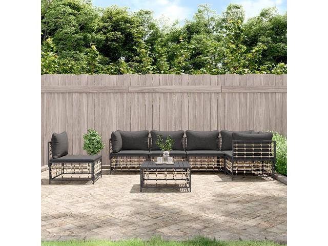 Click here for vidaXL Patio Furniture Set 7 Piece Sofa with Cushi... prices