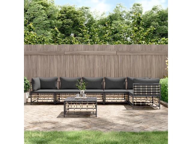 Click here for vidaXL Patio Furniture Set 7 Piece Sofa with Cushi... prices