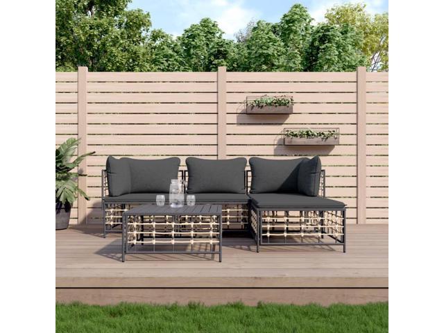 Click here for vidaXL Patio Furniture Set 4 Piece Sofa with Cushi... prices