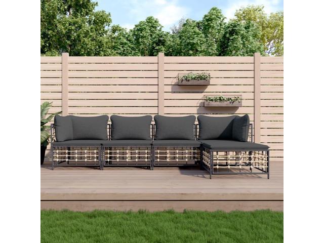 Click here for vidaXL Patio Furniture Set 5 Piece Sofa with Cushi... prices