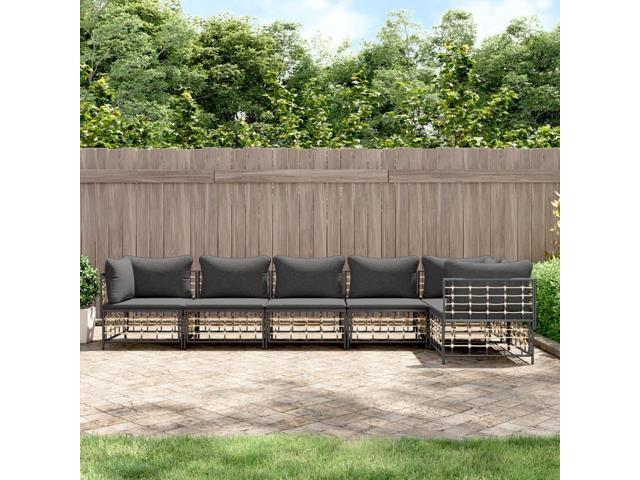 Click here for vidaXL Patio Furniture Set 6 Piece Sofa with Cushi... prices