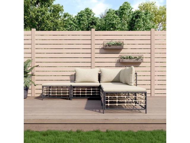 Click here for vidaXL Patio Furniture Set 5 Piece Sofa with Cushi... prices