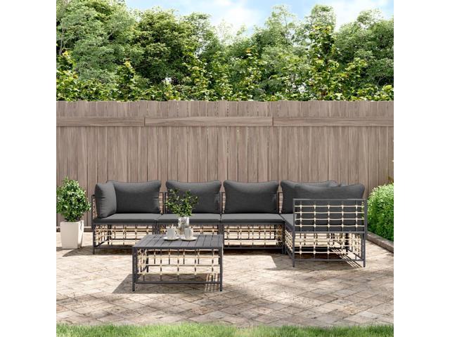 Click here for vidaXL Patio Furniture Set 6 Piece Sofa with Cushi... prices