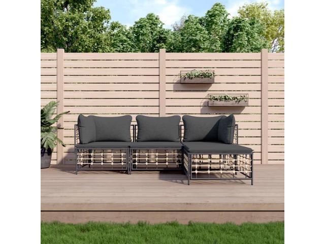 Click here for vidaXL Patio Furniture Set 4 Piece Sofa with Cushi... prices
