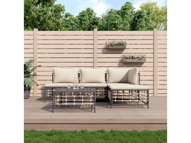 Click here for vidaXL Patio Furniture Set 5 Piece Sofa with Cushi... prices