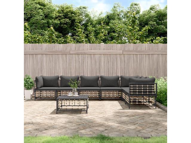 Click here for vidaXL Patio Furniture Set 8 Piece Sofa with Cushi... prices