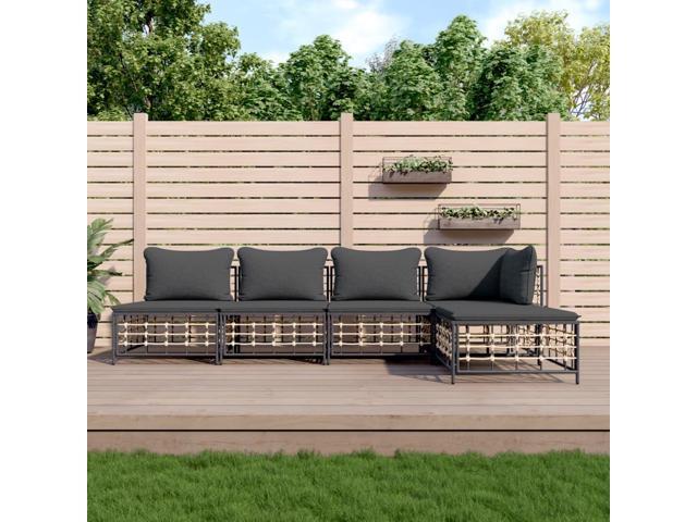 Click here for vidaXL Patio Furniture Set 5 Piece Sofa with Cushi... prices