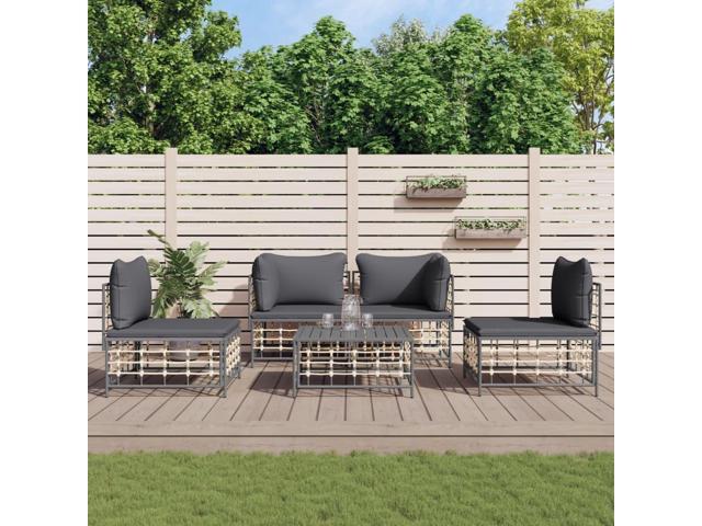 Click here for vidaXL Patio Furniture Set 5 Piece Chair with Cush... prices