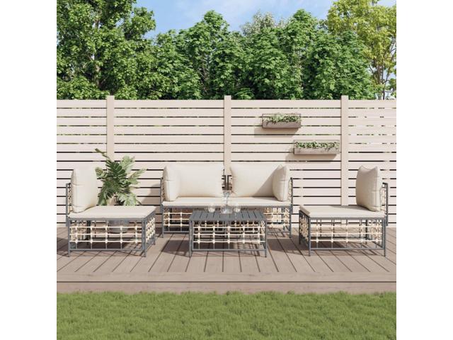 Click here for vidaXL Patio Furniture Set 5 Piece Chair with Cush... prices