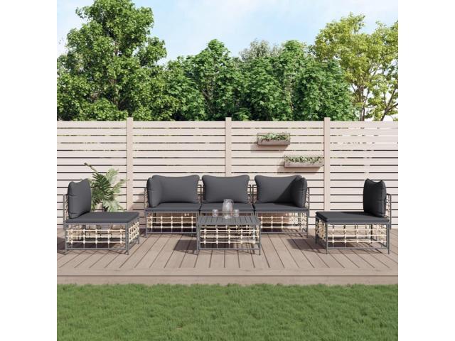 Click here for vidaXL Patio Furniture Set 6 Piece Chair with Cush... prices