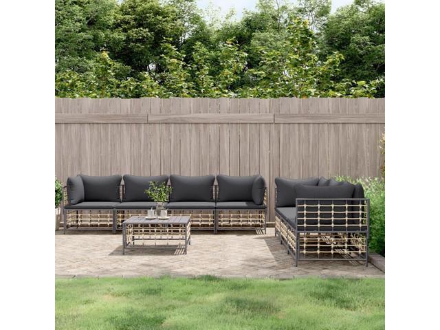 Click here for vidaXL Patio Furniture Set 8 Piece Chair with Cush... prices