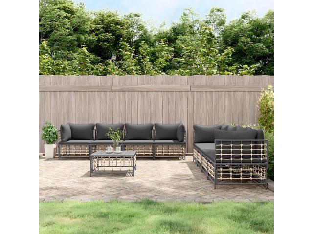 Click here for vidaXL Patio Furniture Set 9 Piece Chair with Cush... prices