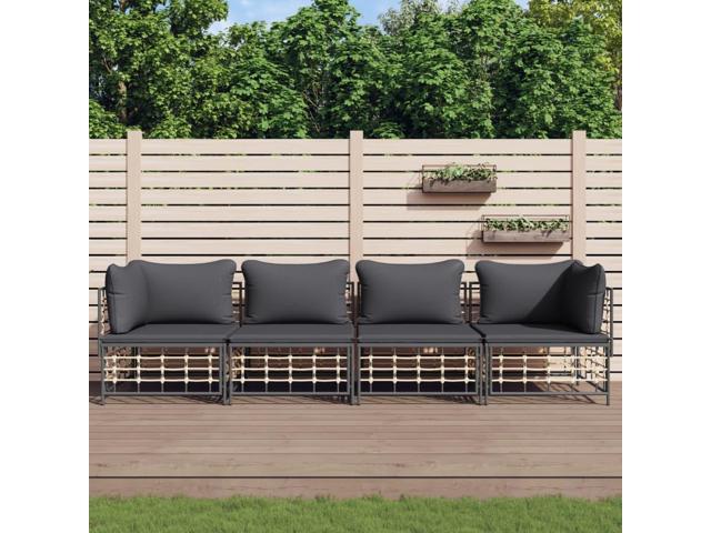 Click here for vidaXL Patio Furniture Set 4 Piece Chair with Cush... prices