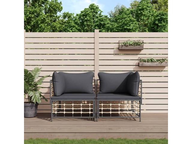 Click here for vidaXL Patio Loveseats 2 Pcs Outdoor Sectional Sof... prices
