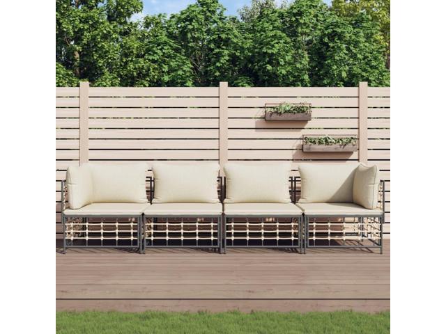 Click here for vidaXL Patio Furniture Set 4 Piece Chair with Cush... prices