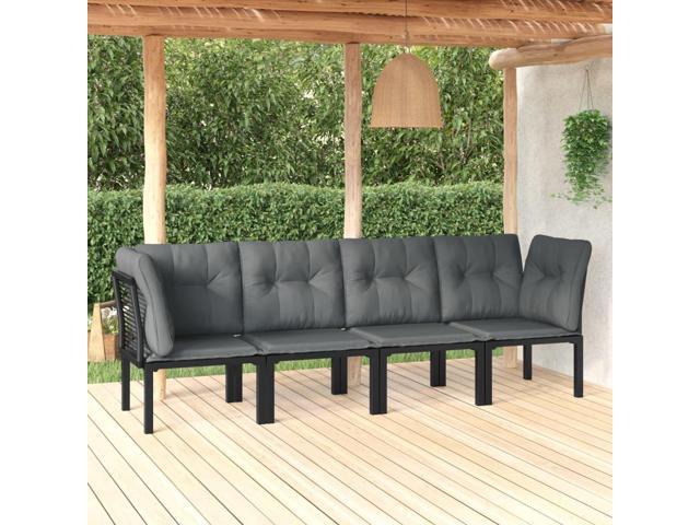 Click here for vidaXL Patio Furniture Set 4 Piece Sectional Sofa... prices