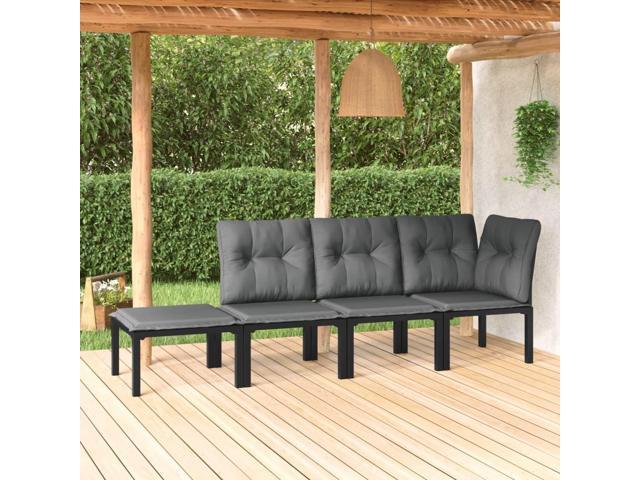 Click here for vidaXL Patio Furniture Set 4 Piece Sectional Sofa... prices