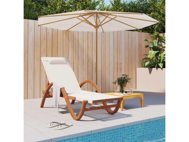 Click here for vidaXL Patio Sun Lounger Adjustable Armrests Sun L... prices