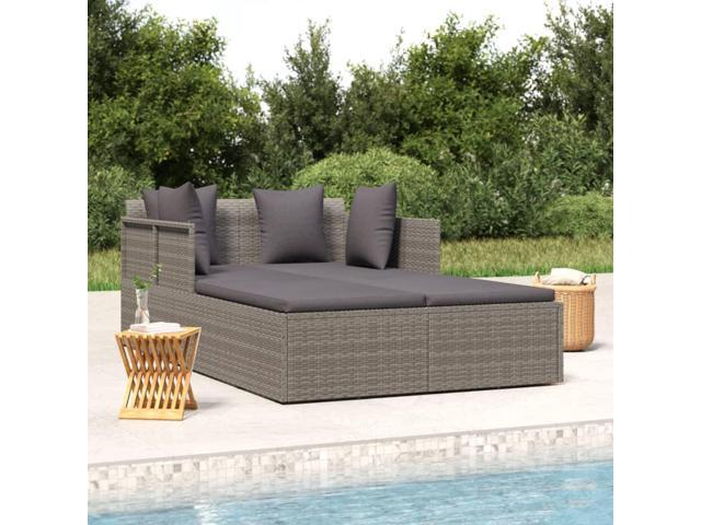 Click here for Sunbed with Cushions 71.7x46.5x24.8 Poly Rattan -... prices