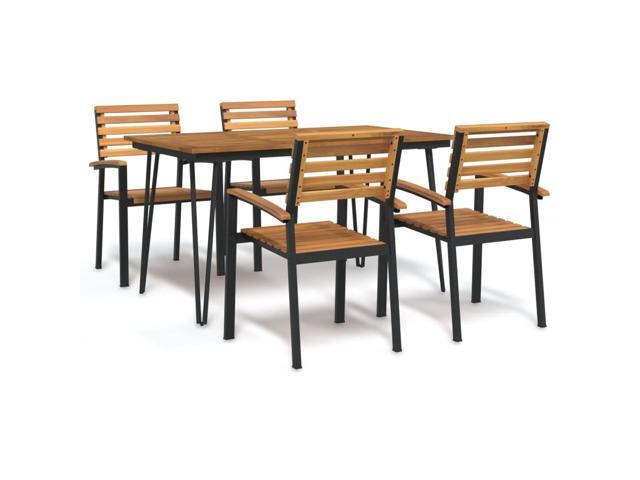 Click here for vidaXL Patio Dining Set 5 Piece Outdoor Dining Set... prices