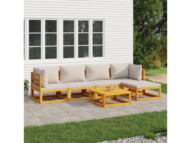 Click here for vidaXL Patio Furniture Set 6 Piece Sofa with Light... prices