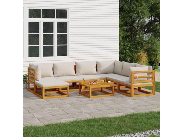 Click here for vidaXL Patio Furniture Set 8 Piece Sofa with Light... prices