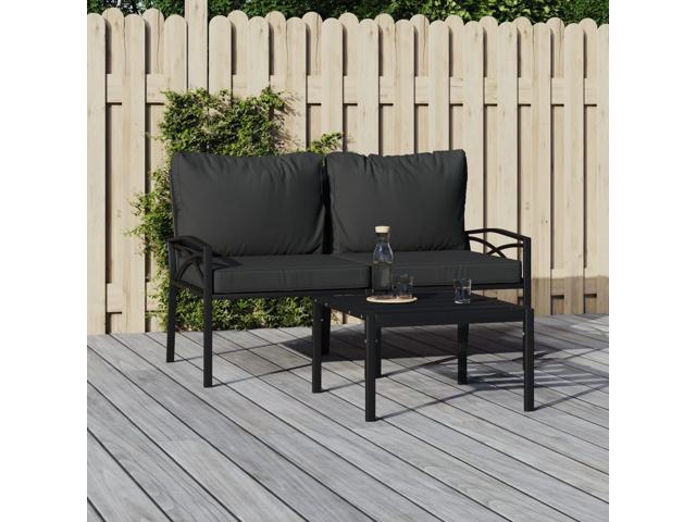 Click here for vidaXL Chair 2 Pcs Patio Accent Metal Frame Armcha... prices