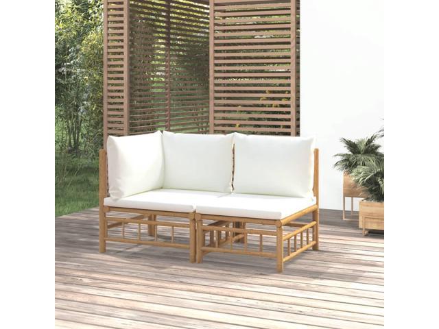 Click here for vidaXL Outdoor Sofa Patio Sofa with Cream White Cu... prices