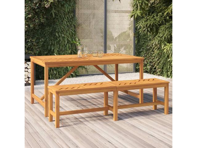 Click here for vidaXL Patio Table Patio Furniture Table with Wood... prices