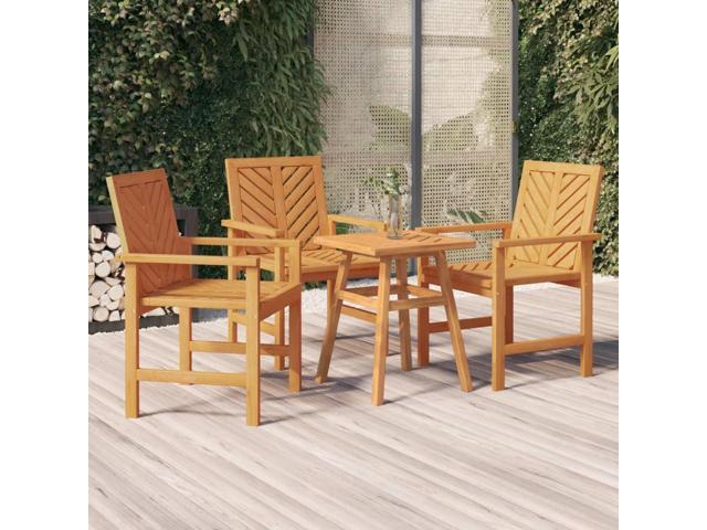 Click here for vidaXL Patio Chair 3 Pcs Patio Furniture Wooden Di... prices